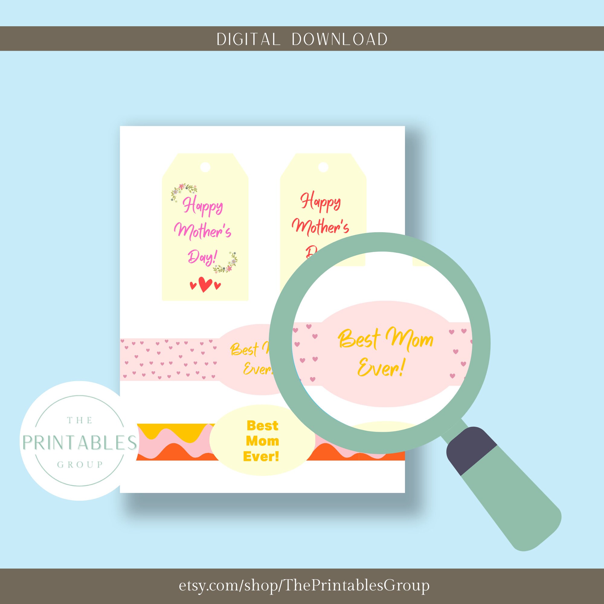 Mother's Day Breakfast in Bed Kit Printable Mothers Day Celebration ...