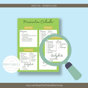 Food Preservation Worksheet, Fruits and Vegetables Freezer Inventory ...
