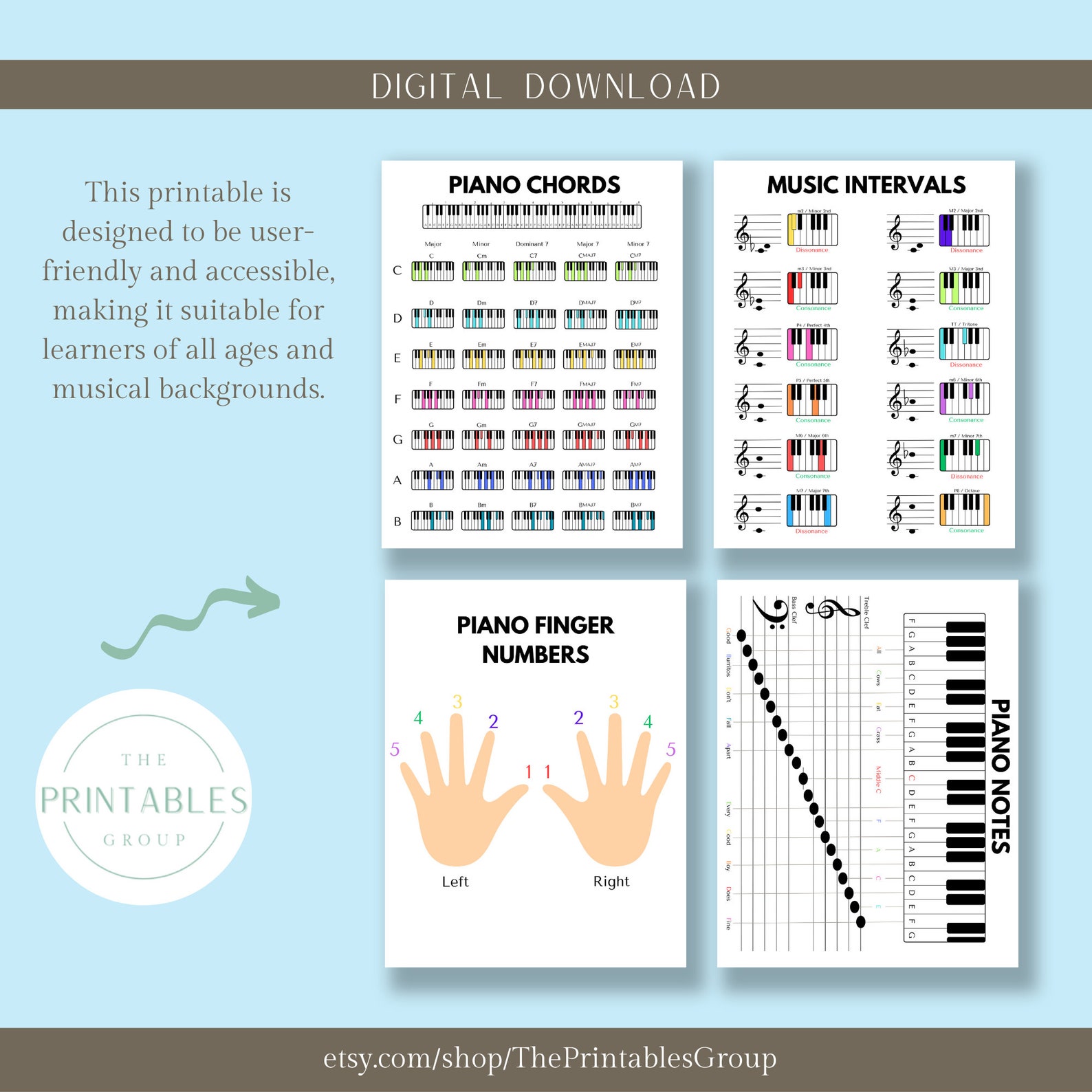 Piano for Beginners Pack Printable | Beginner’s Piano Guide | Beginner ...