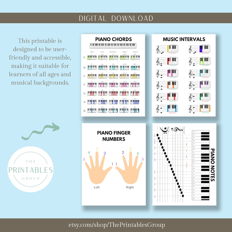 Piano for Beginners Pack Printable | Beginner’s Piano Guide | Beginner ...