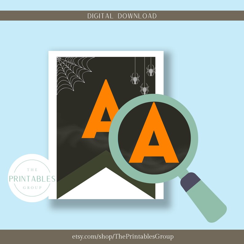 Halloween Alphabet Banner Printable Halloween Banners A-Z - Etsy