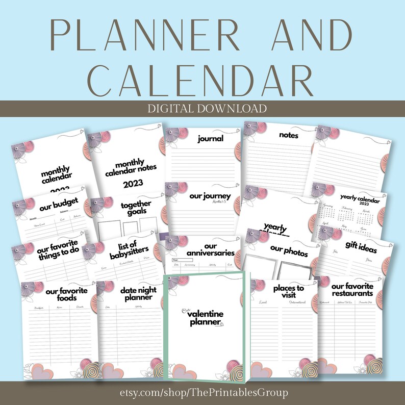Ultimate Valentine Planner Printable | Anniversary Date Planner, 2023 ...