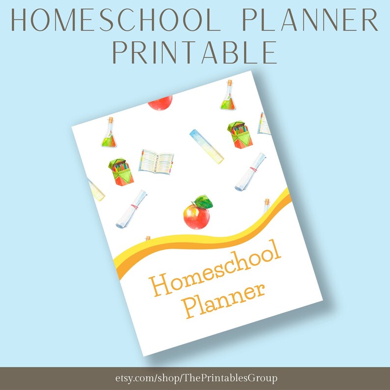 Homeschool Planner Printable Homeschooling Lesson Plan - Etsy