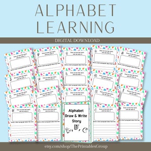Alphabet Draw and Write Story Printable | Creative Alphabet Learning ...
