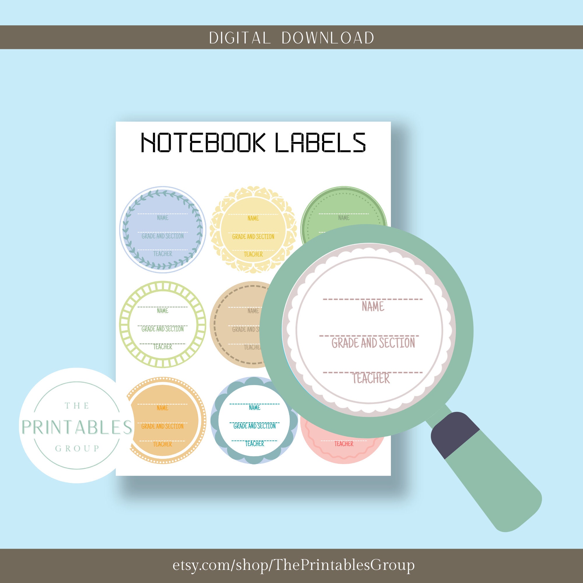 School Supplies Labels Printable | Editable Student Labels | Printable ...