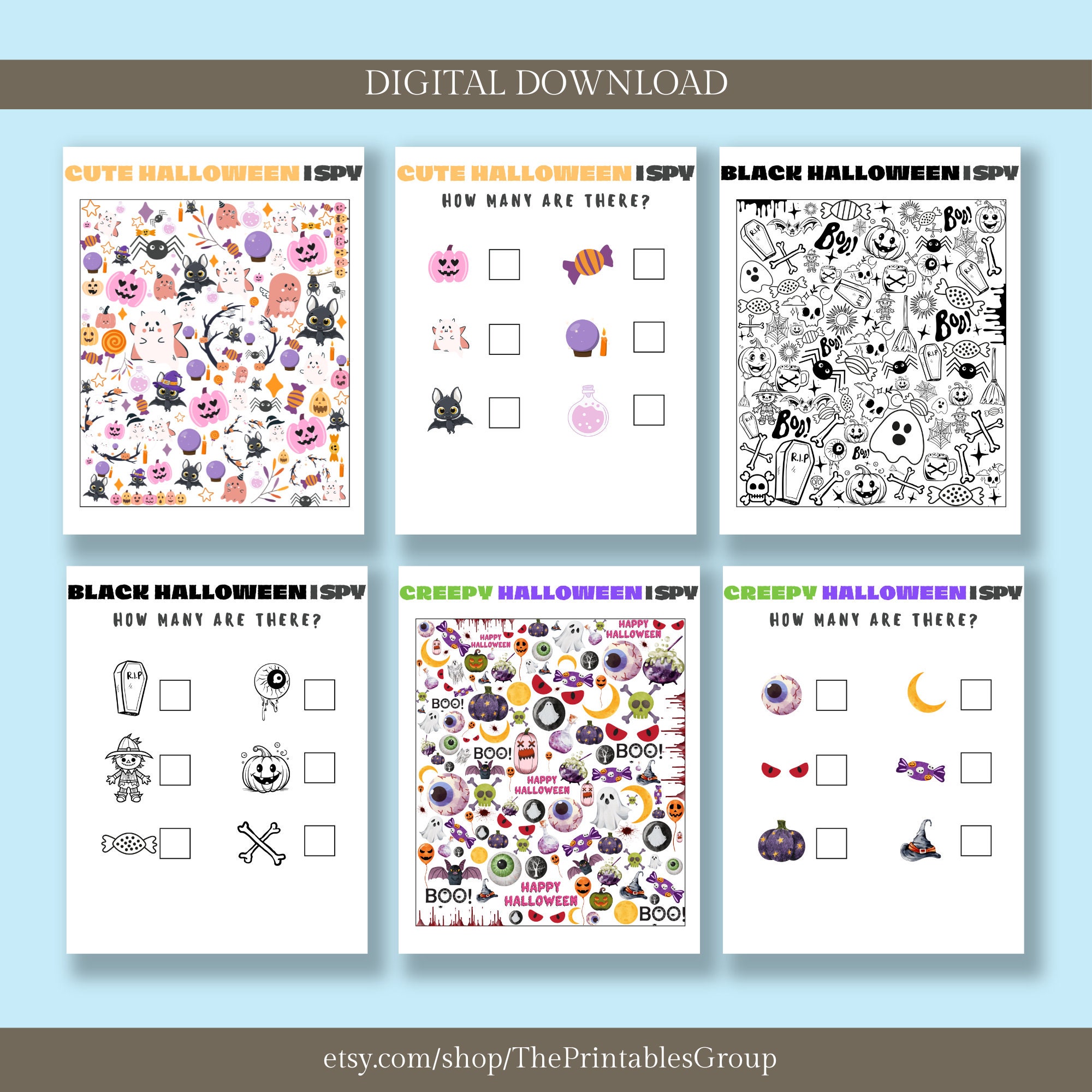 Halloween I Spy Printable Kids Halloween Game Fun - Etsy