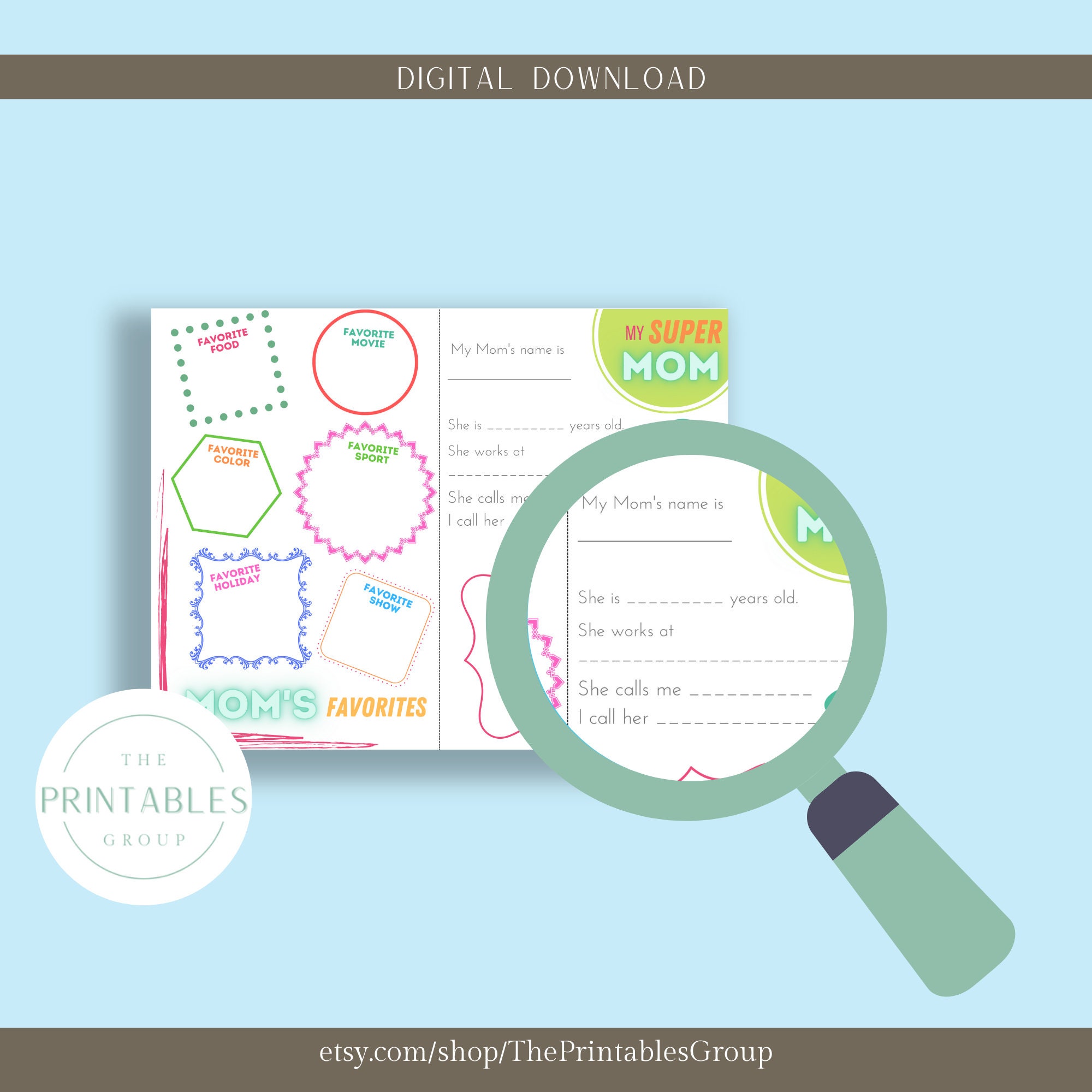 Mother's Day Book Printable | Mothers Day Keepsake Booklet | All About ...
