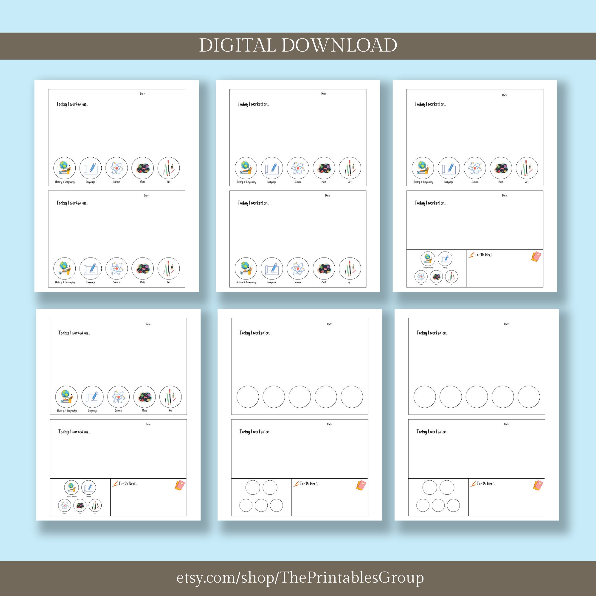 Montessori Inspired Work Plan Mini Booklet, Kids Learning Guide, Daily ...