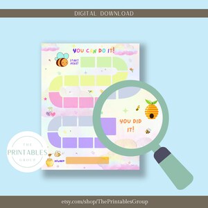 Reward Chart Printable, Motivational Chart for Kids, Kids Incentive ...