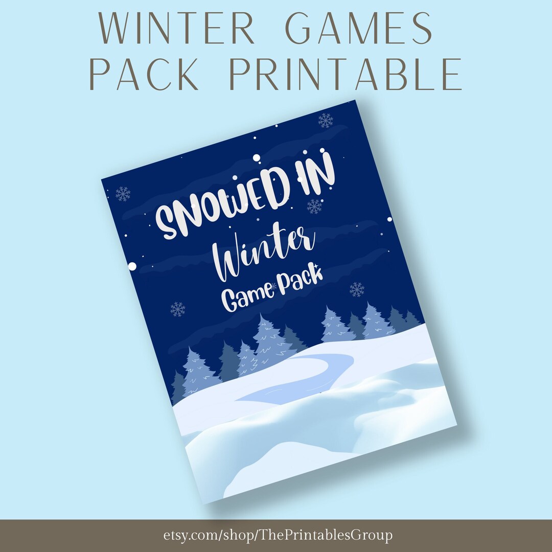 Winter Game Pack Printable | Kids Winter Themed Games Set | Printable ...