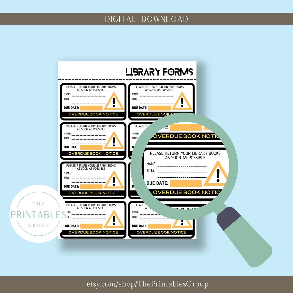 Library Pretend Play Set Printable | Readers Interactive Play Set ...