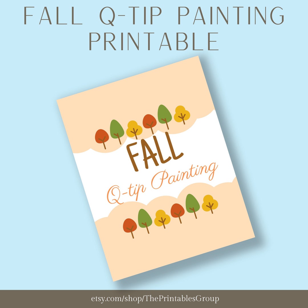 Fall Q-tip Painting, Do A Dot Printable, Preschool Tracing Coloring ...