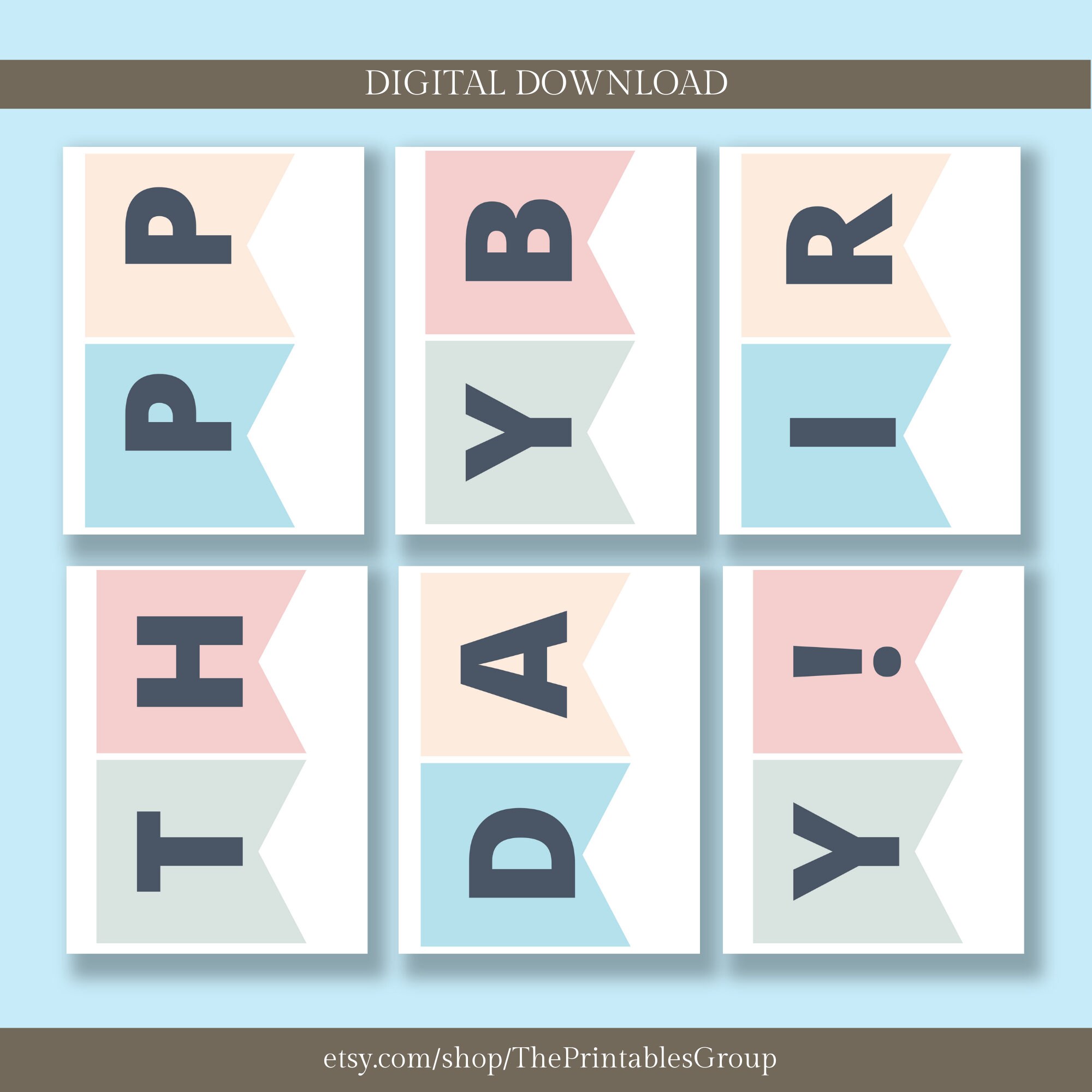 Rainbow Birthday Party Kit Printable Pastel Rainbow Party Pack Bundle ...