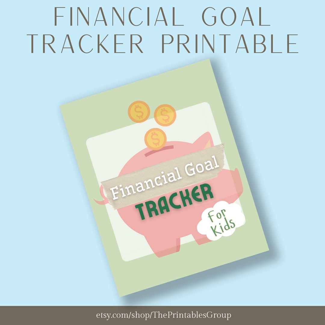 Financial Goals Tracker for Kids | Printable Finance Planner for ...