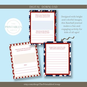 Kids Baseball Journal Printable | Sports Planner for Child Athletes ...