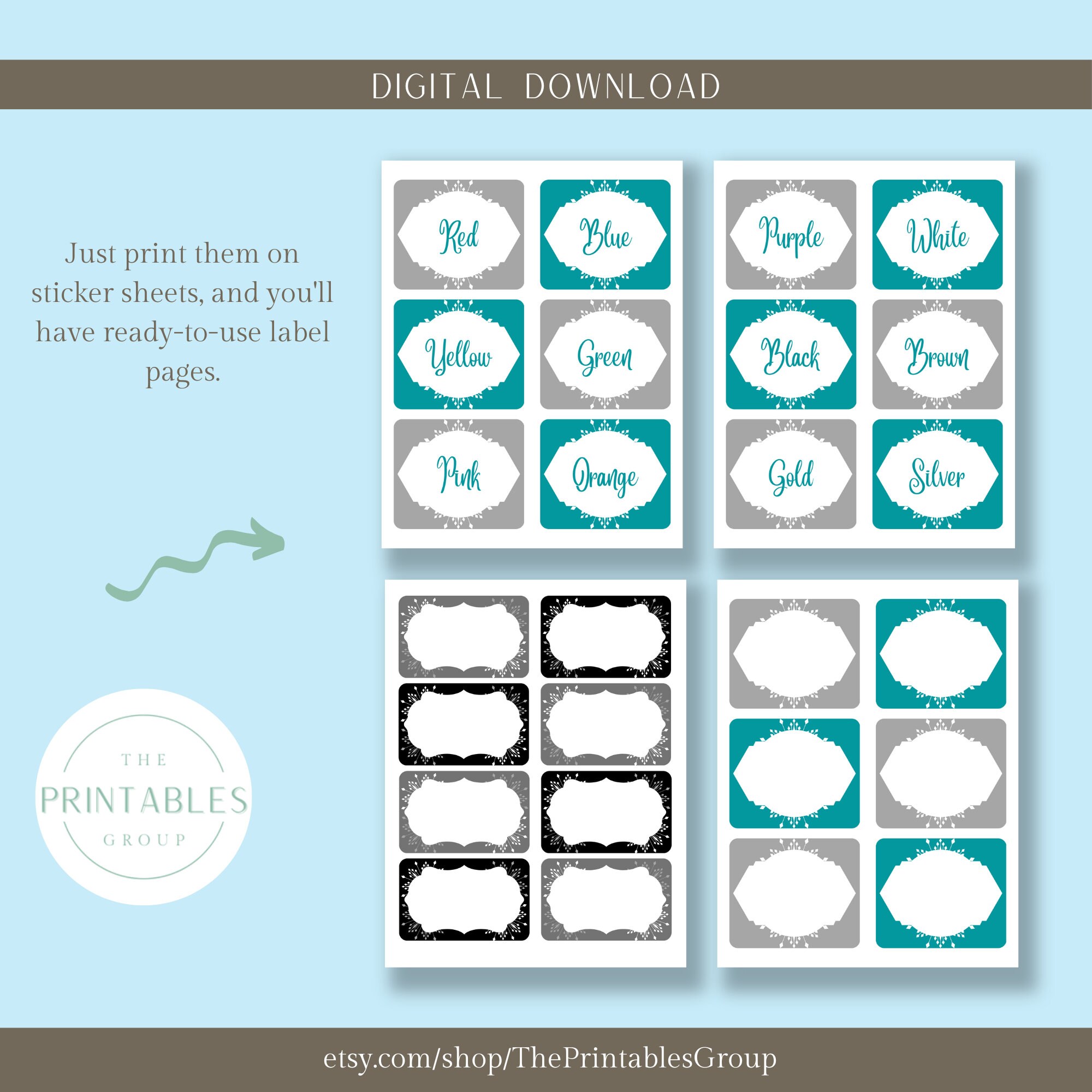 Craft Supplies Inventory List and Craft Room Storage Labels Printable ...