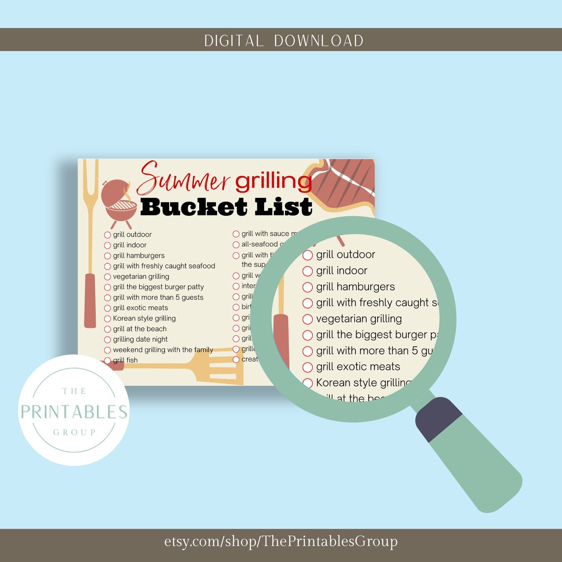 Outdoor Grill Guide & Cooking Checklist for BBQ Lovers, Dad's BBQ ...