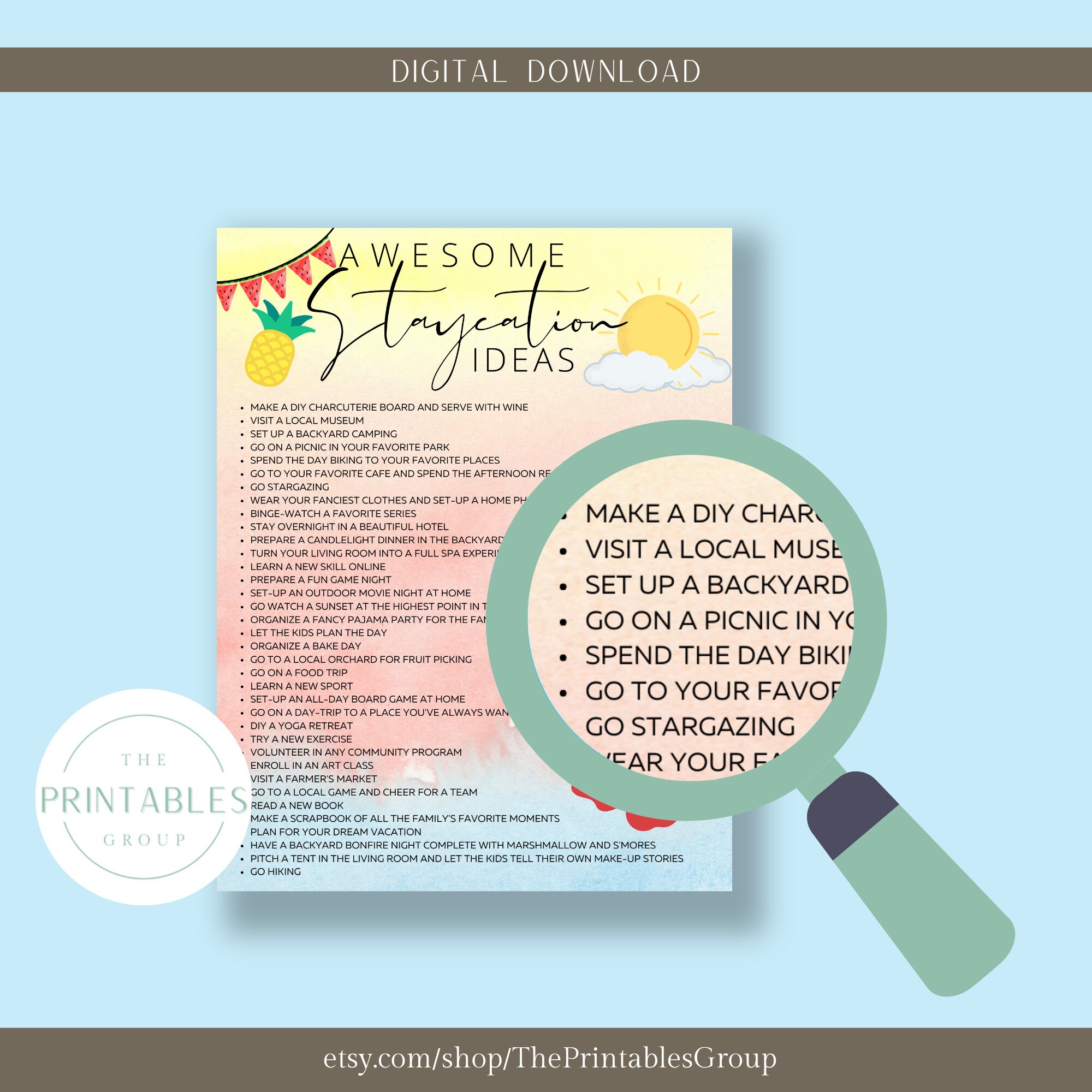 Summer Staycation Ideas, Ultimate Bucket List for Staycation Ideas and ...