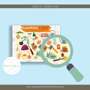 Camping I Spy Scavenger Hunt Printable, Camping Printable Games ...
