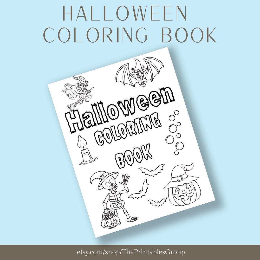 Halloween Coloring Book Printable | Halloween Theme Coloring Pages ...