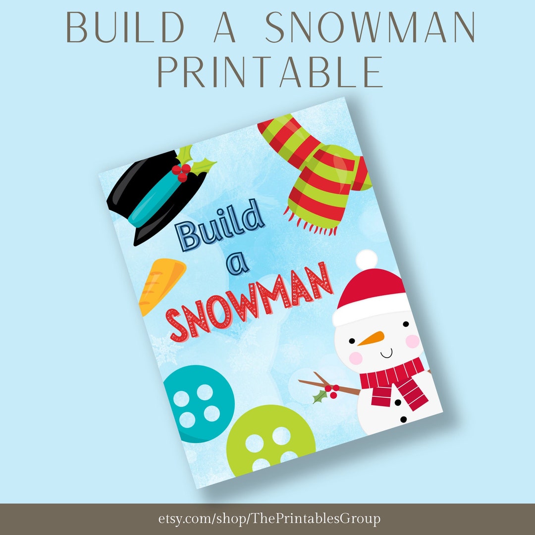 Build A Snowman Printable, Winter Kids Activity Printable, Create Your ...