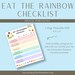 Healthy Food Tracker for Kids | Eat the Rainbow Checklist Printable ...