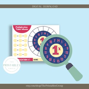 Multiplication Table Wheels Printable | Times Table 1-10 ...
