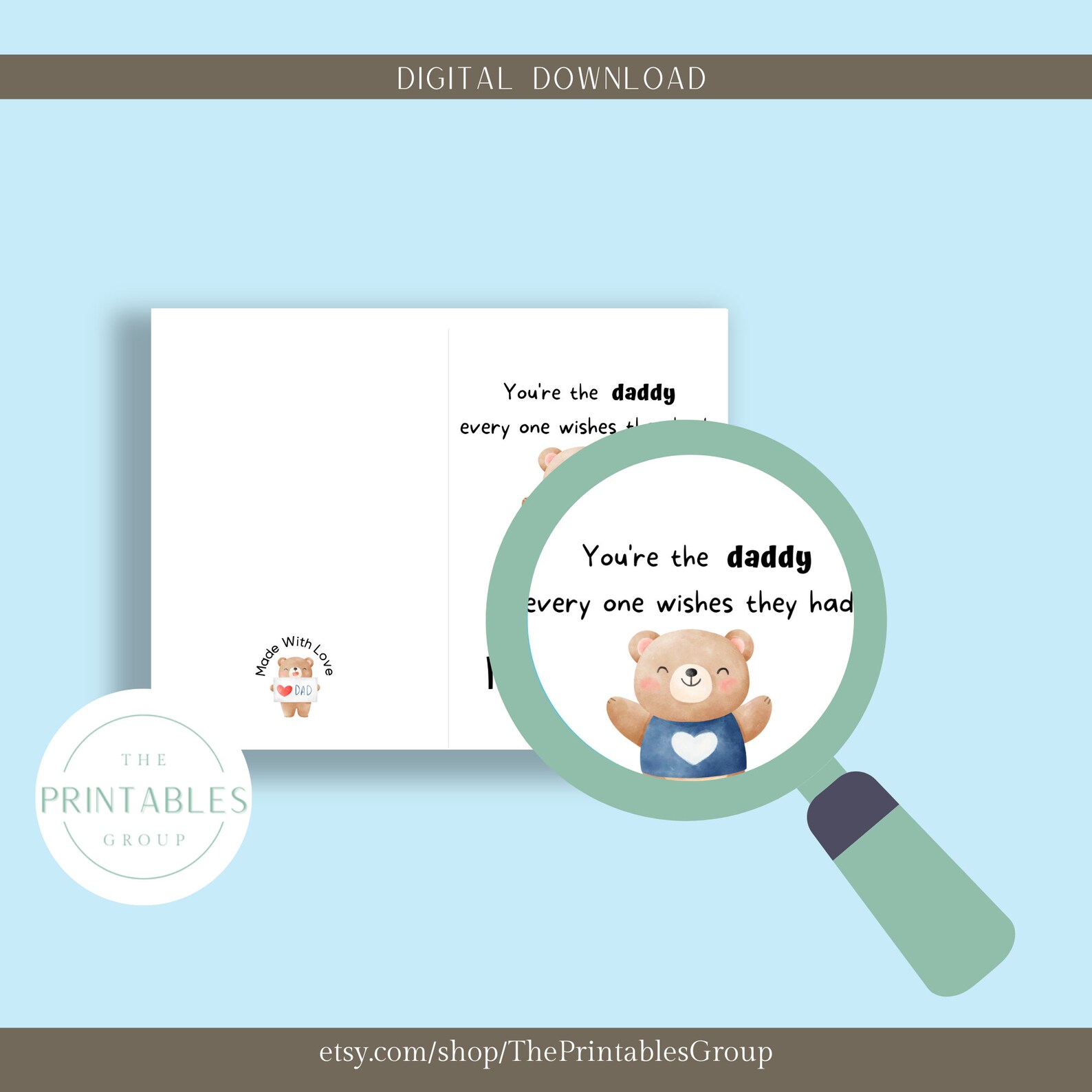Father's Day Cards Printable | Set of 5 Drawing Cards | Dad Greeting ...