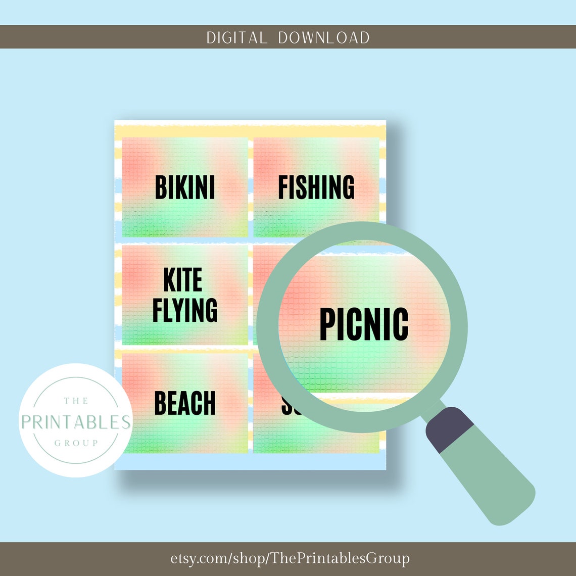 Summer Games Bundle | Summer Selfie Scavenger Hunt, Summer Charades ...