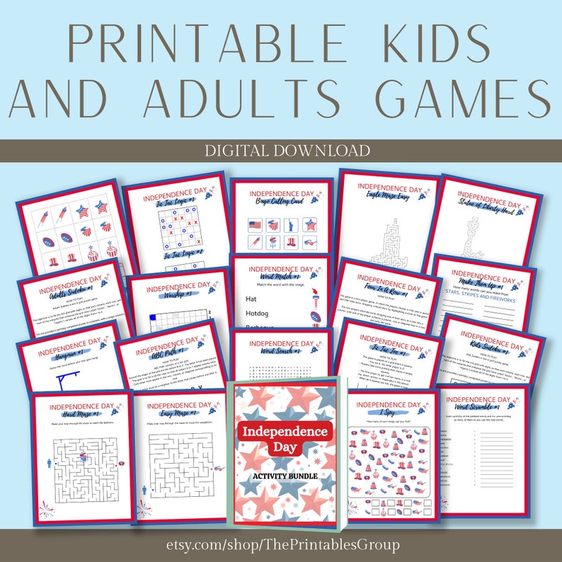 Independence Day Game Bundle Printable 4th of July Games July 4th Game ...