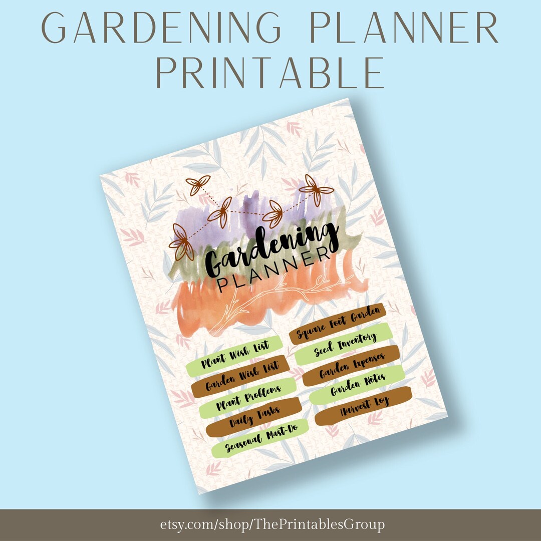 Gardening Planner Printable | Comprehensive Gardening Guide List ...
