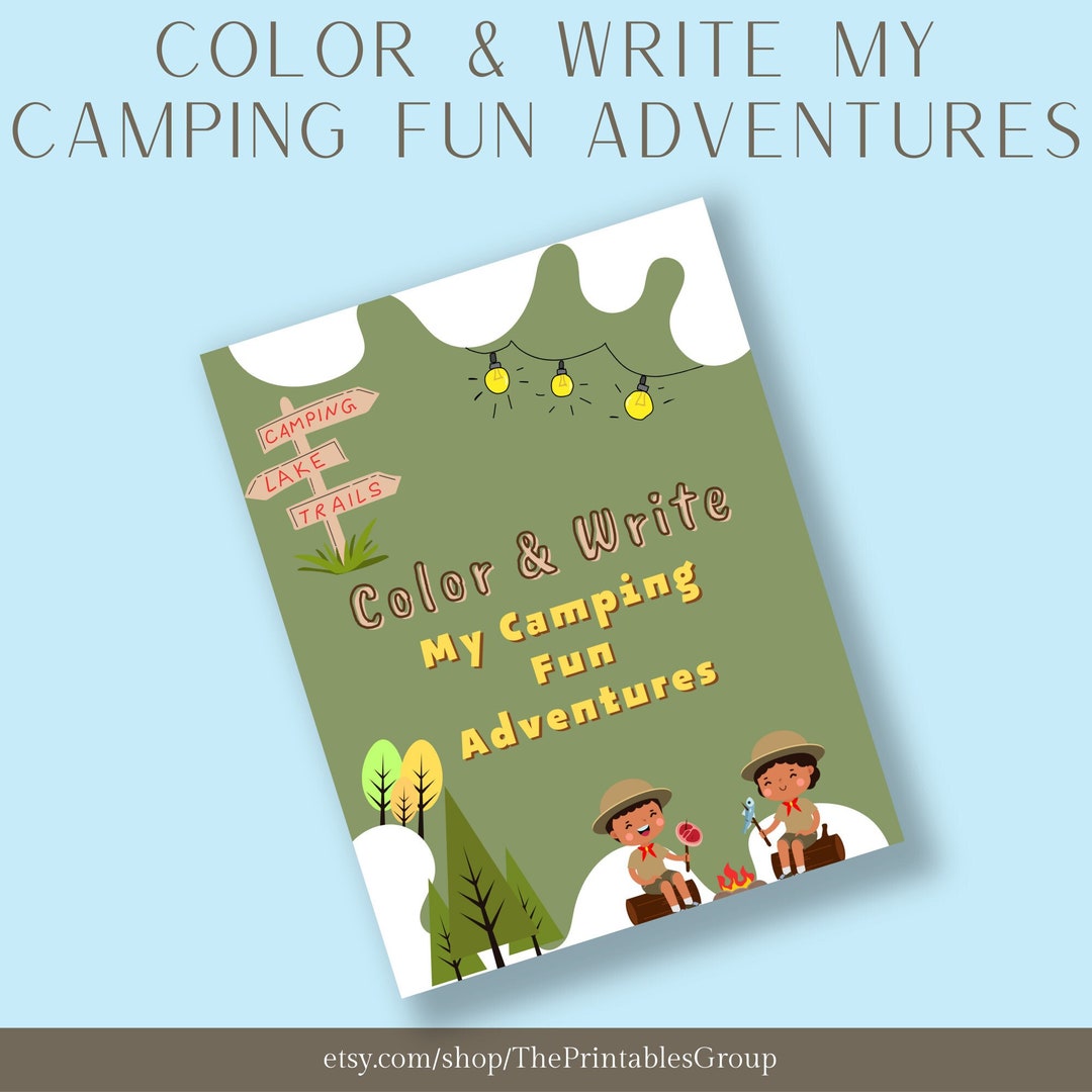 Camping Adventure Coloring Sheets for Kids Printable Camping Journal ...