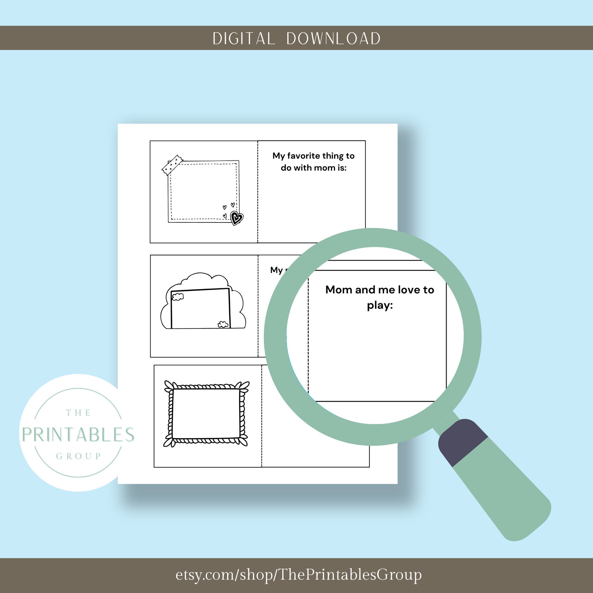 My Mom and Me Book and Father’s Day Booklet Printable Bundle | About My ...