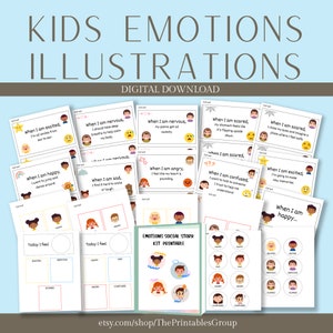 Emotions Social Story Kit Printable | Feelings Flashcards | Emotion ...