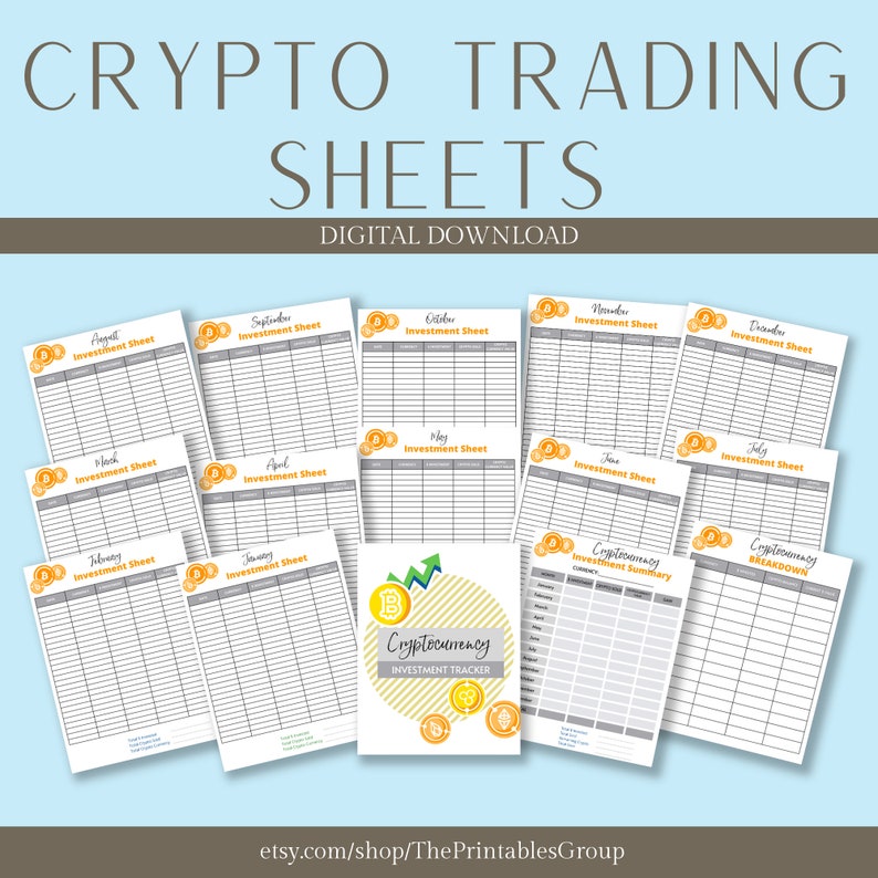 Cryptocurrency Investment Tracker Printable | Crypto Portfolio ...