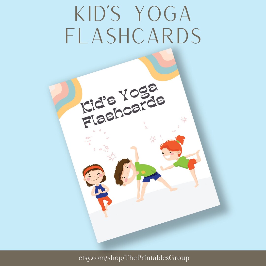 Kids Yoga Flashcards Printable, Yoga Learning Cards for Kids, Children ...