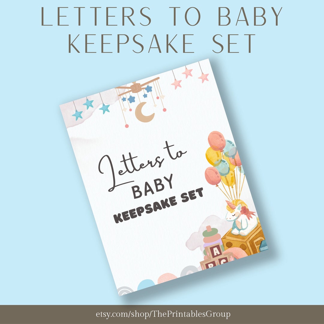 Letters to Baby Keepsake Set Printable, Baby Journal Kit, Baby ...
