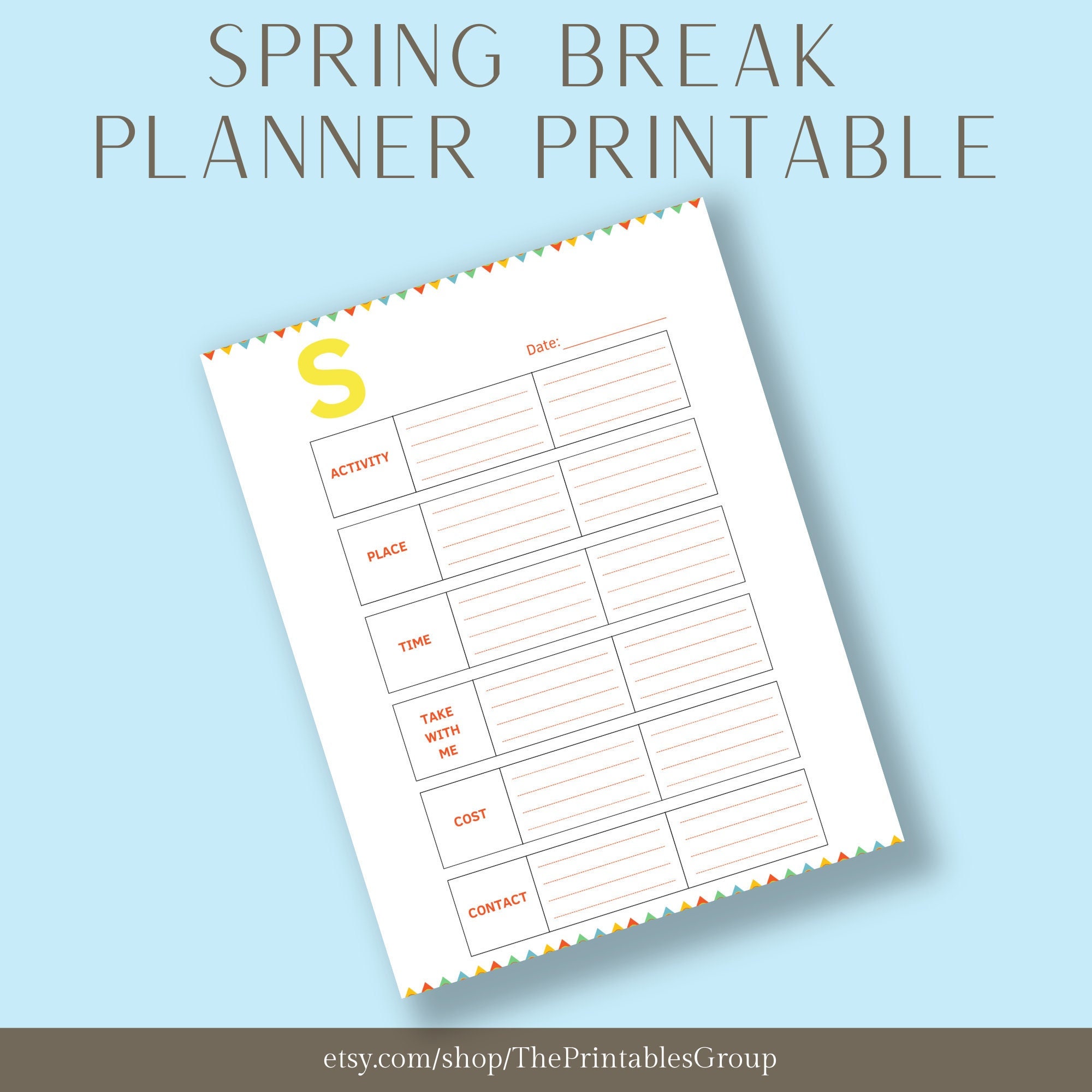 Ultimate Spring Holiday Planner With To-do List and Daily Schedule ...