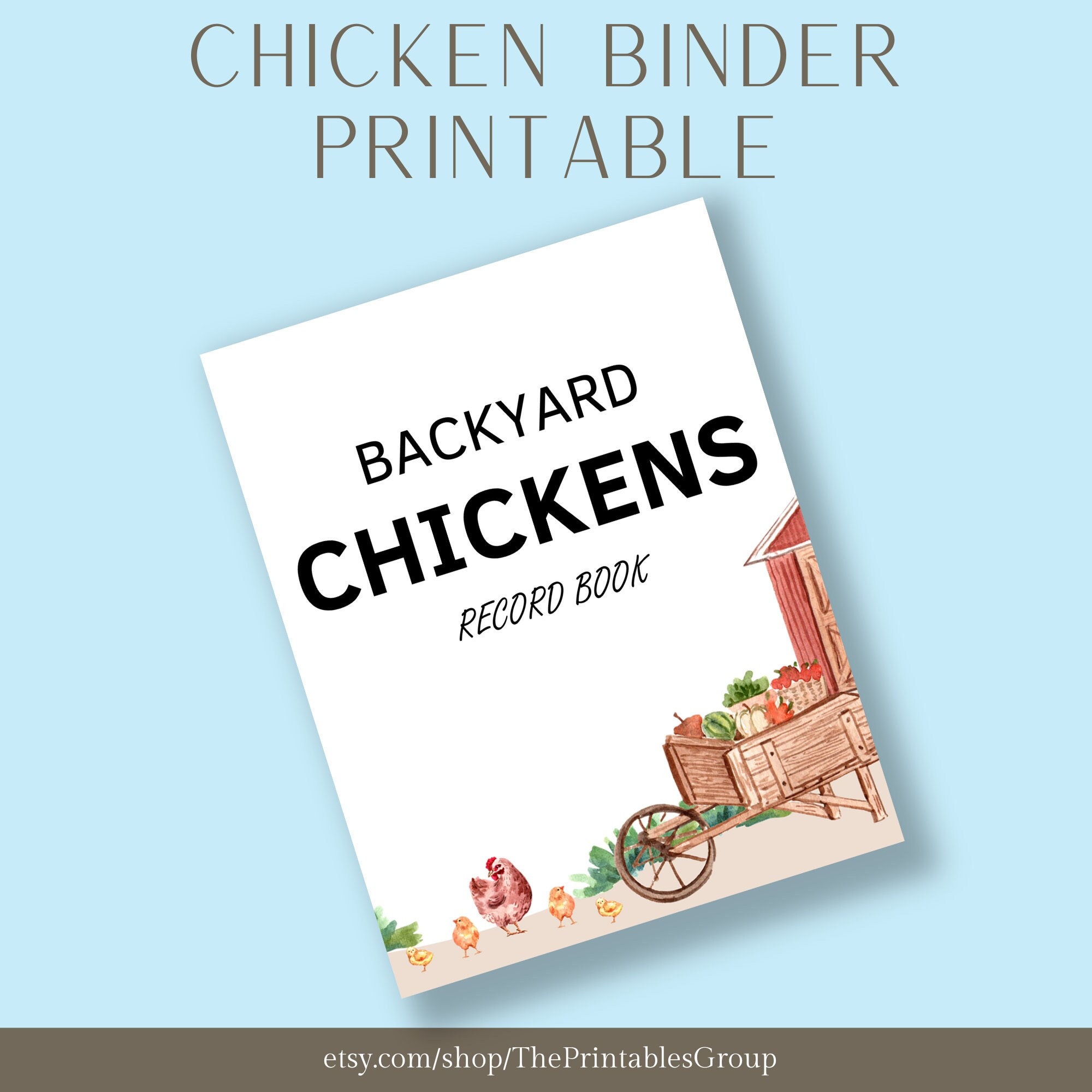 Chicken Binder Printable | Backyard Chicken Record Book | Chicken ...