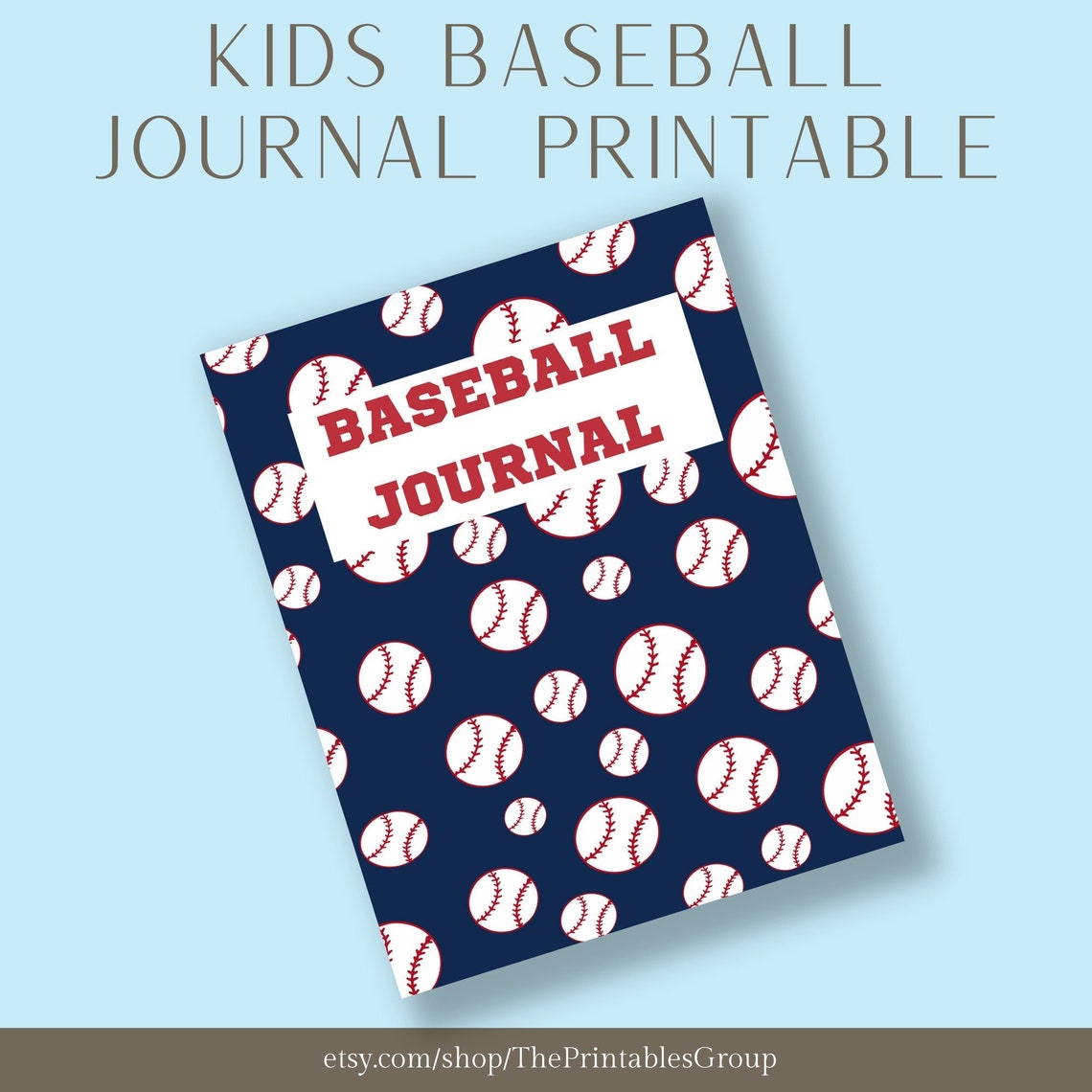 Kids Baseball Journal Printable | Sports Planner for Child Athletes ...