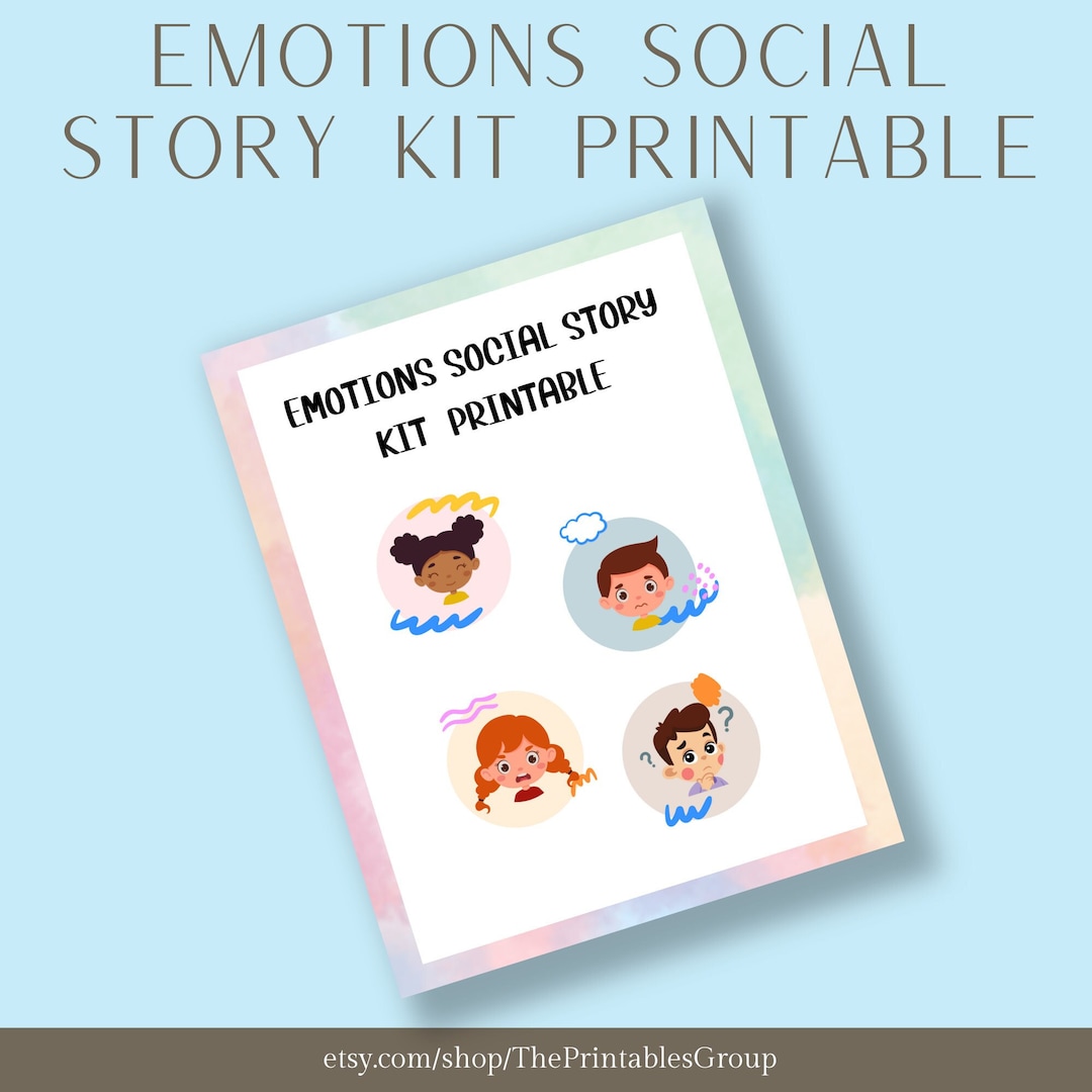 Emotions Social Story Kit Printable | Feelings Flashcards | Emotion ...
