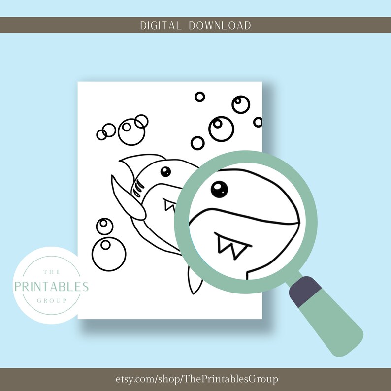 Sharks Coloring Sheets Printable, Sea Animals Coloring Pages, Aquatic ...