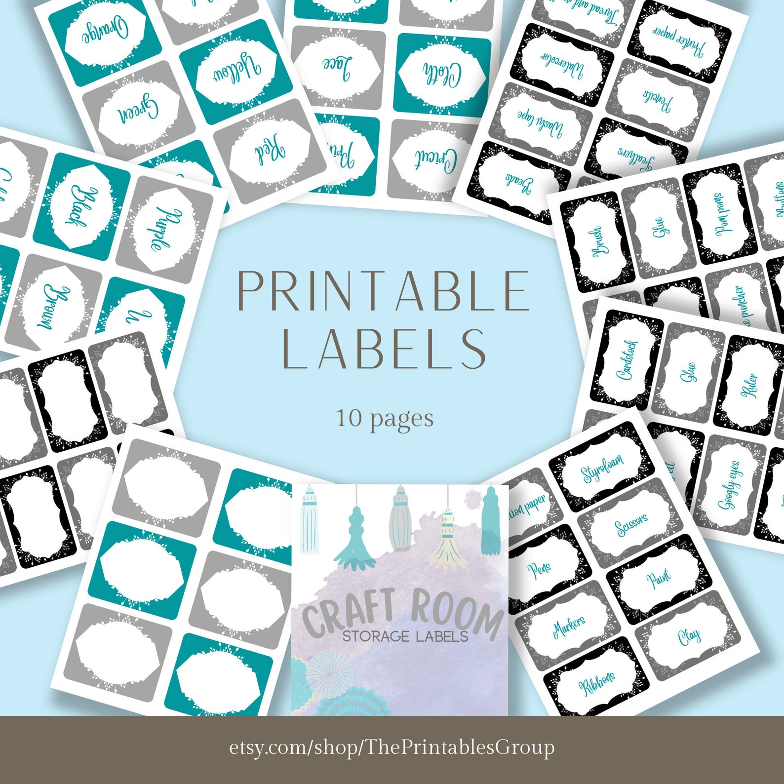 Craft Room Storage Labels Printable, Organization Labels for Craft ...