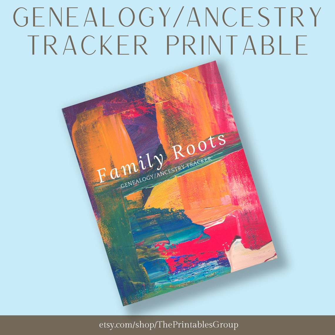 Genealogy and Ancestry Tracker Printable, Family History Record Book ...