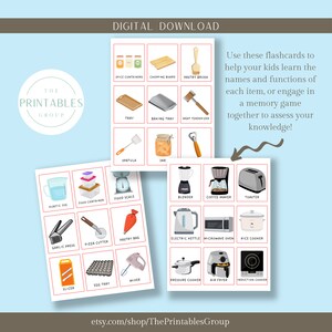 Kitchen Flashcards Printable | Cooking Tools Printable Flashcards ...
