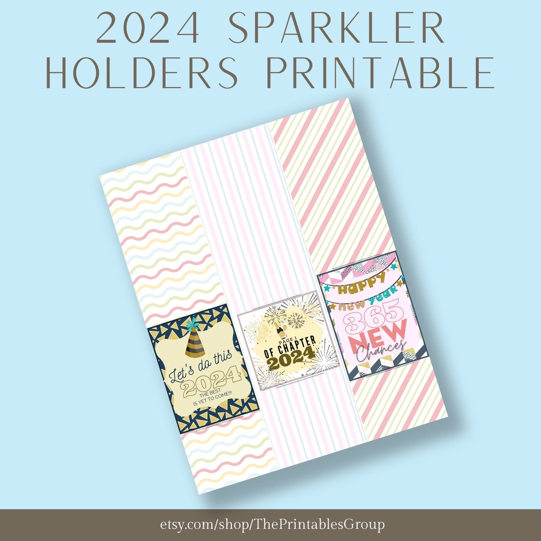 2024 Sparkle Holder Printable New Years Sparkle Tags New - Etsy UK