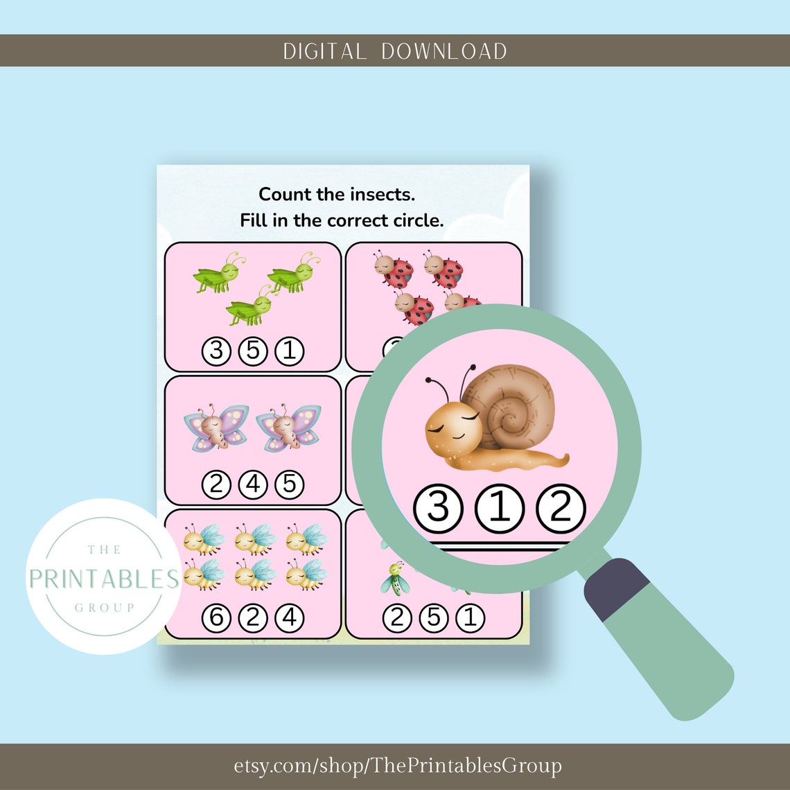 Preschool Counting Worksheets Printable Number Recognition Cards ...