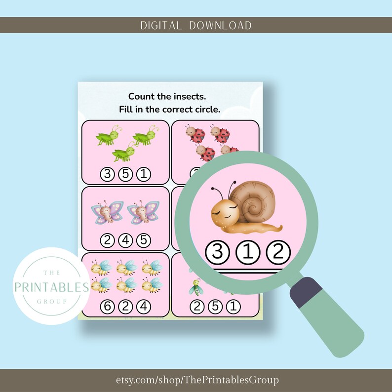 Preschool Counting Worksheets Printable | Number Recognition Cards ...