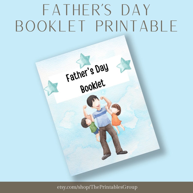 Father’s Day Booklet Printable, Fathers Day Keepsake Book, All About ...