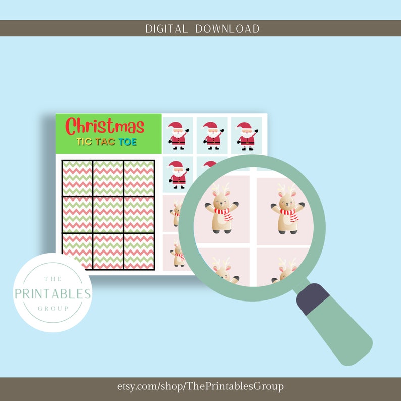 Christmas Tic Tac Toe | Christmas Game for Kids | Printable Holiday ...